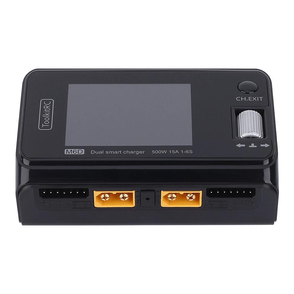 6s Lipo Charger In Stock Toolkitrc M6d 15ax2 Dc Dual-channel Charger ...